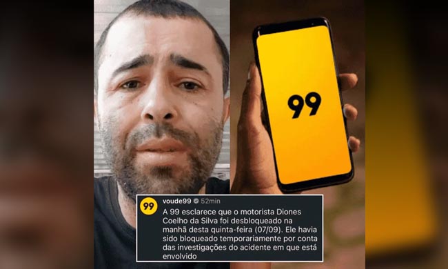 Pressionada, plataforma 99 assume erro bizarro e desbloqueia motorista ...